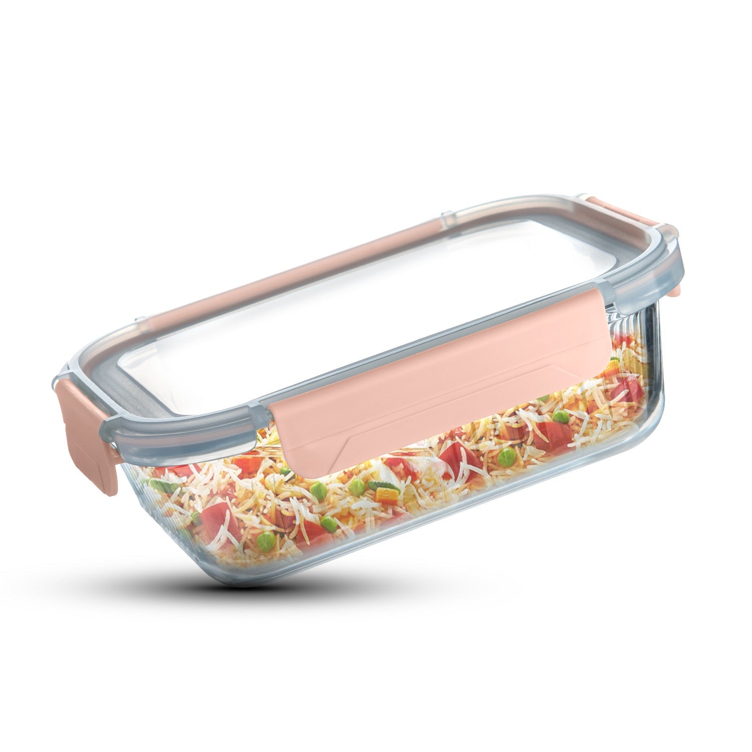 Smart Lock Borosilicate Glass Food Container, Air-Tight, Microwave and