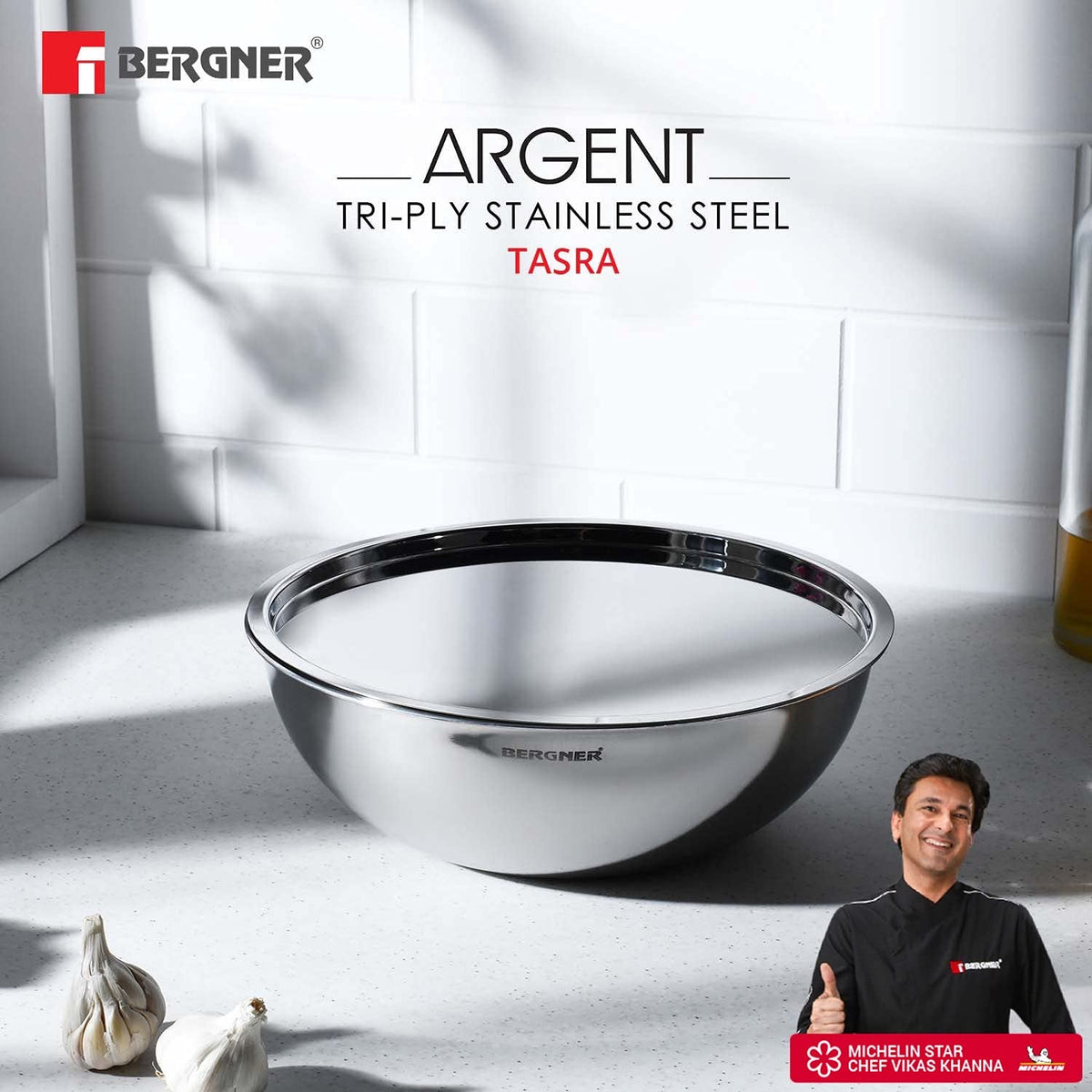 Argent Tri-Ply Stainless Steel Tasra