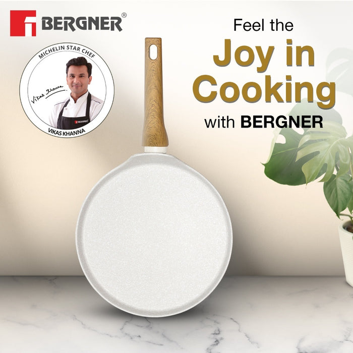 Naturally Forged Aluminum 28cm Pancake Pan / Dosa Tawa - Induction Bot