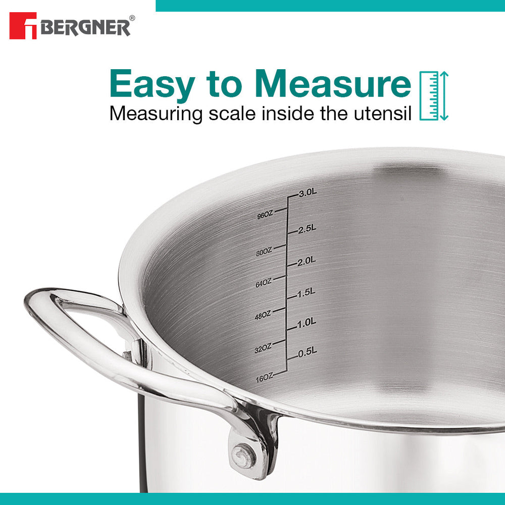 TriPro Tri-Ply Stainless Steel 7 Pcs Cookware Set