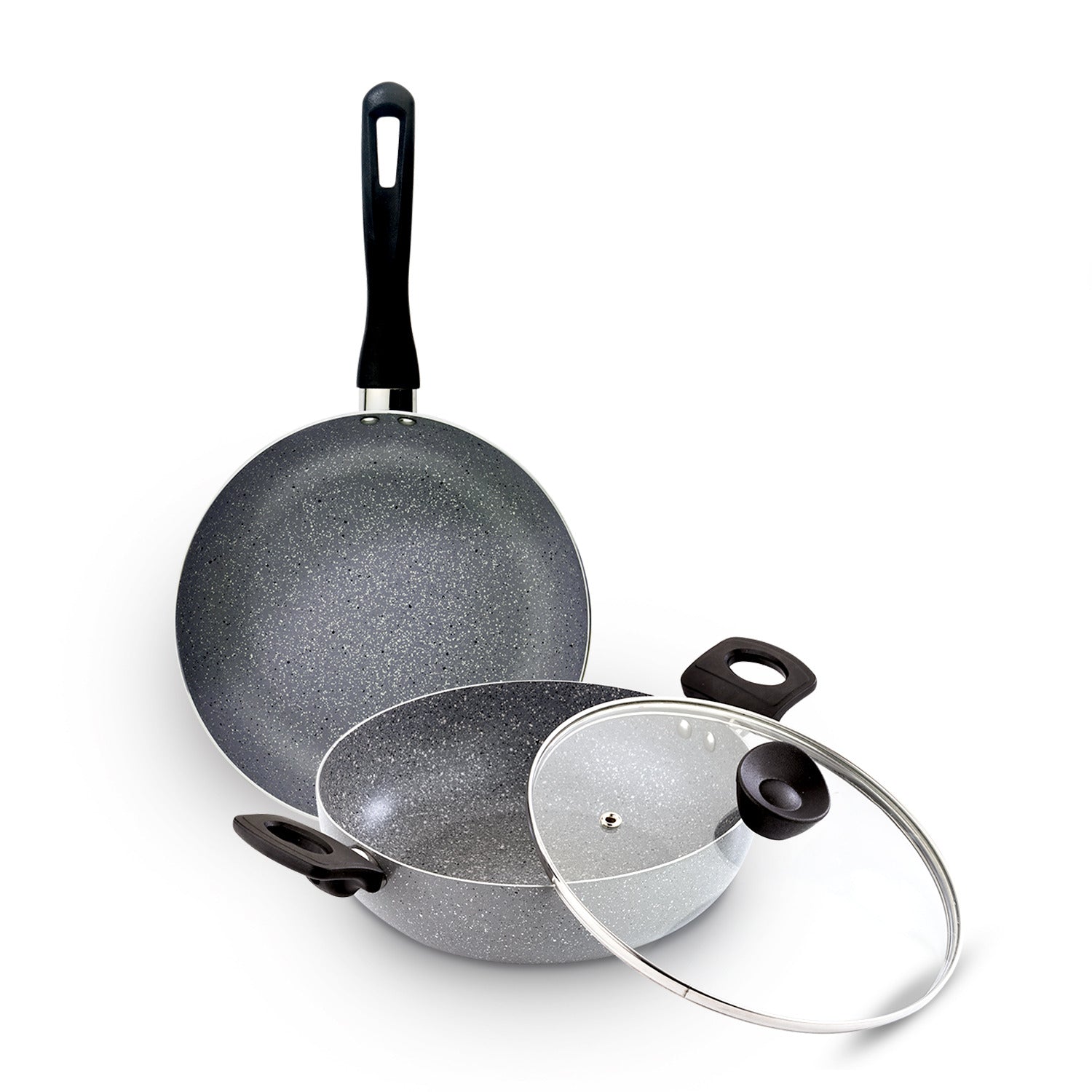 Orchid 3-Layer Non-Stick Coating 3 Pcs Cookware Set - Induction Bottom
