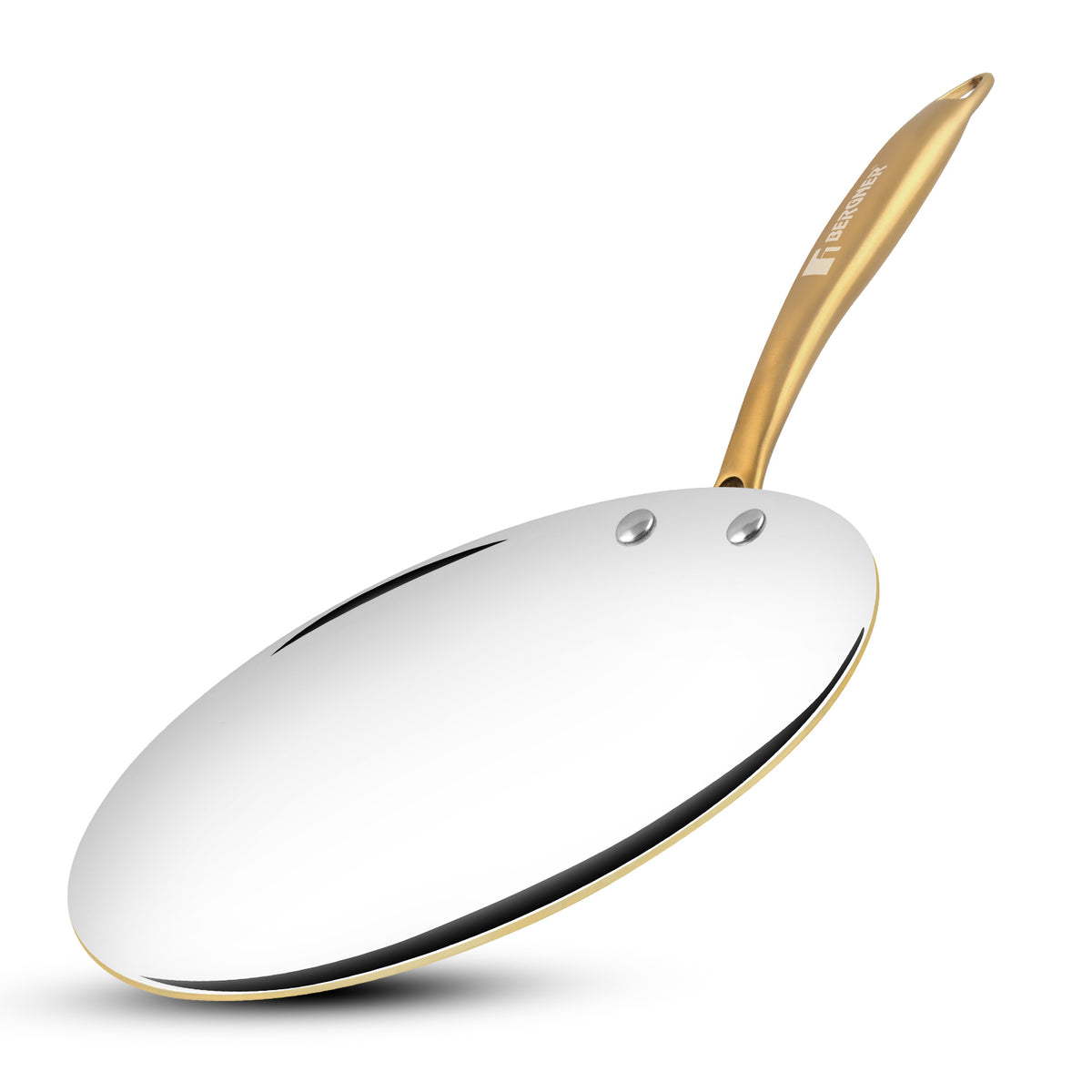 Bergner Peetlam Concave Tawa 26cm, Brass Roti Tawa with Tin (Kalai) Co