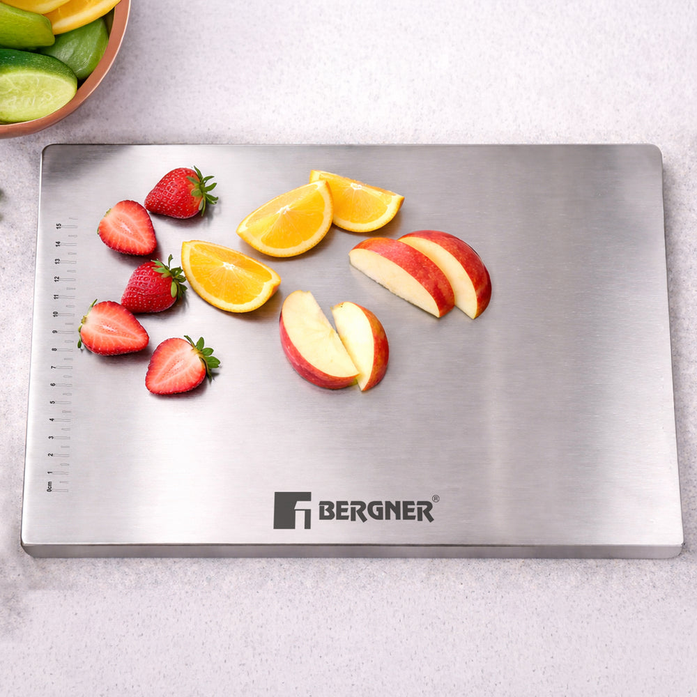 Stainless Steel Chopping Board with Lip | 36x30cm