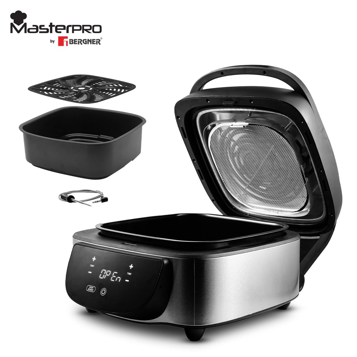 MasterPro Smokeless Grill 7L (1800W), For Air Fry/Bake/Grill/Roast/ De